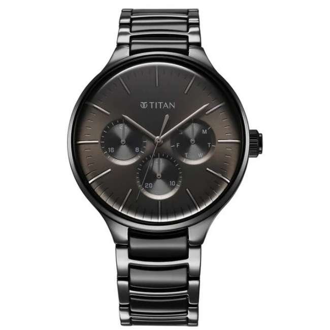 Titan Ceramic Fusion Men Black Dial Multifunction - 90148KD06 - TGTLuxe